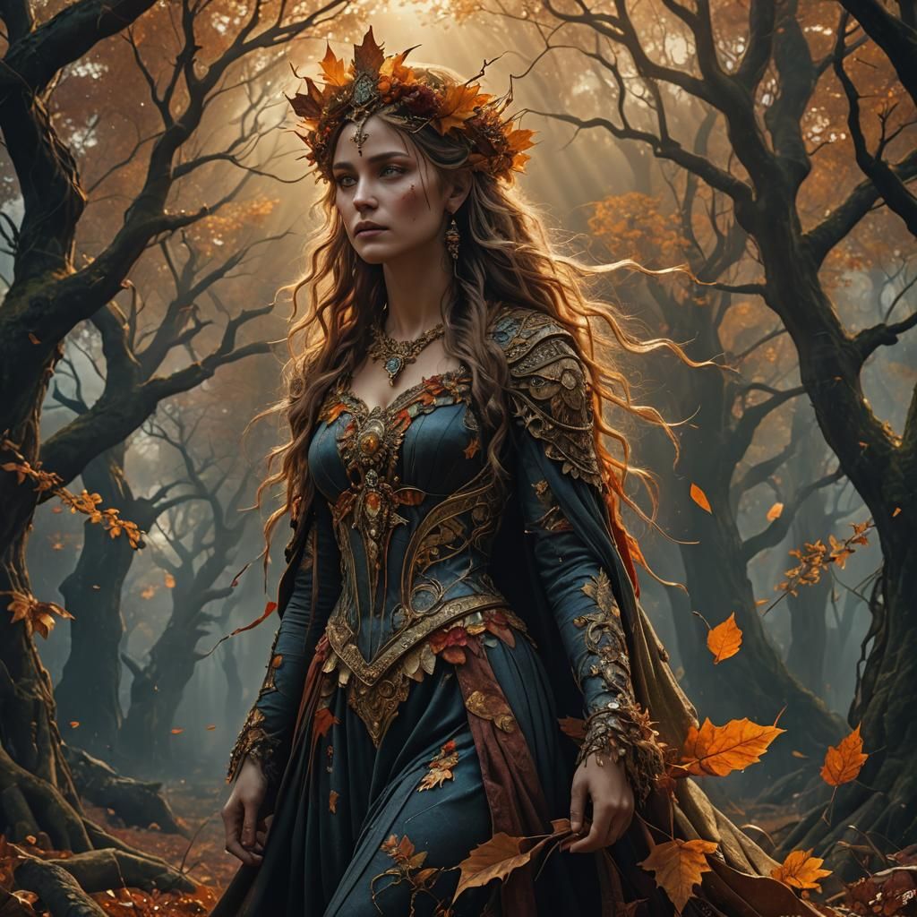 Goddess of Autumn - AI Generated Artwork - NightCafe Creator