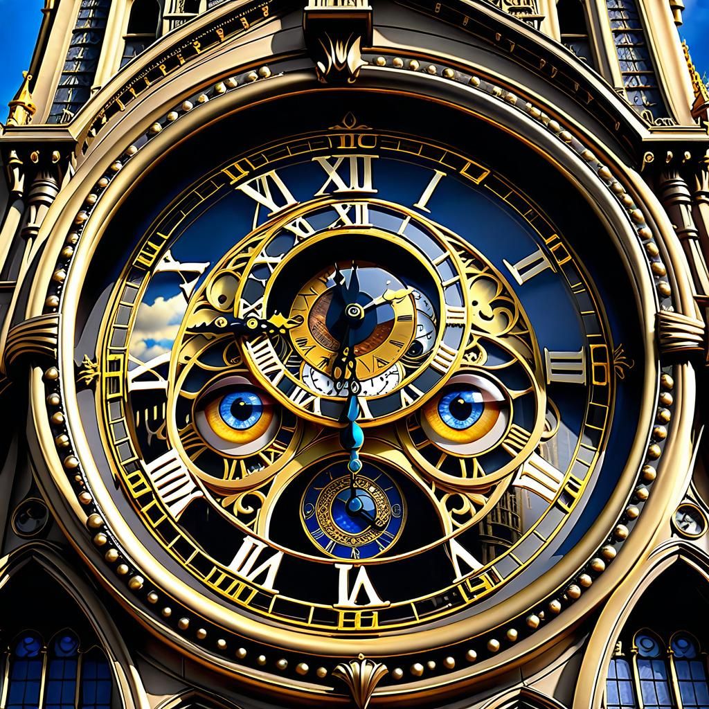 Googly Eyes clock - AI Generated Artwork - NightCafe Creator