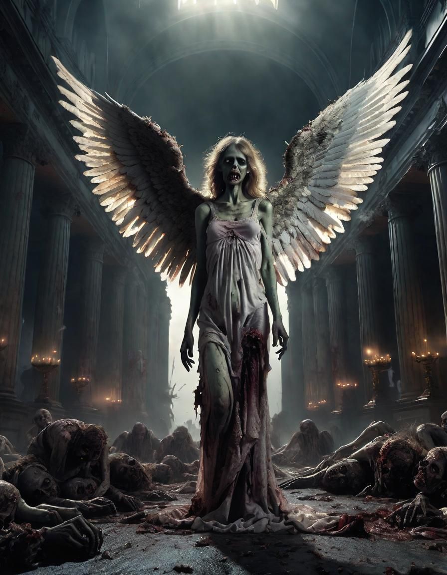 Zombie Angel - AI Generated Artwork - NightCafe Creator