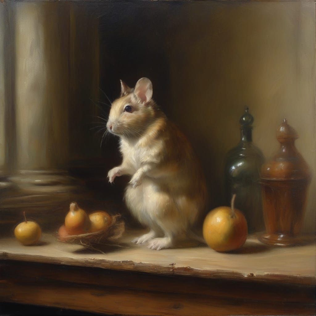 Renaissance Mouse in Miniature Action Figure Box - AI Art