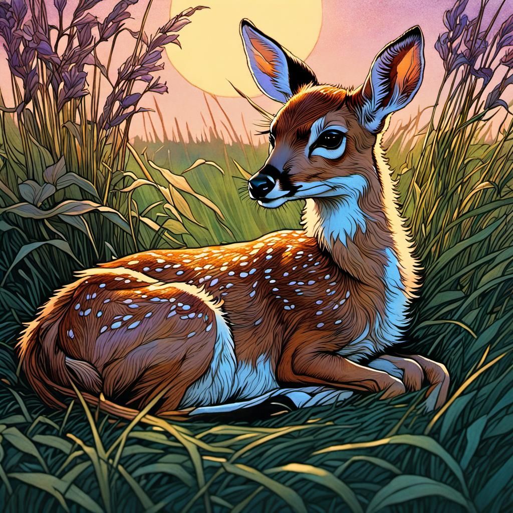 Spring fawn - AI Generated Artwork - NightCafe Creator