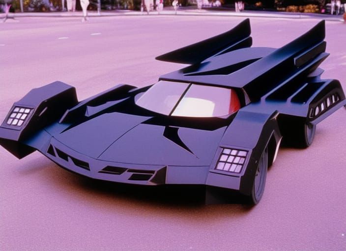 1989 batmobile in action - AI Generated Artwork - NightCafe Creator