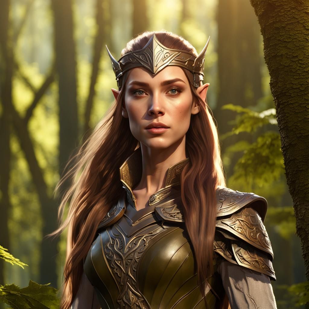 Bold Wood Elf Maiden - AI Generated Artwork - NightCafe Creator