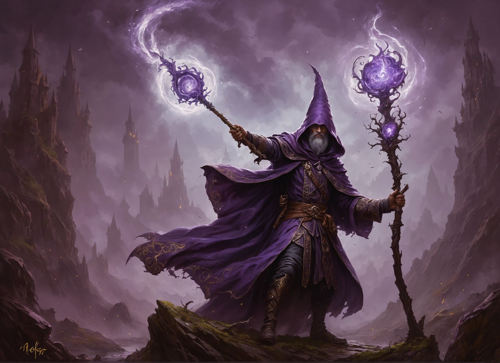 Purple Wizard #2 - AI Generated Artwork - NightCafe Creator