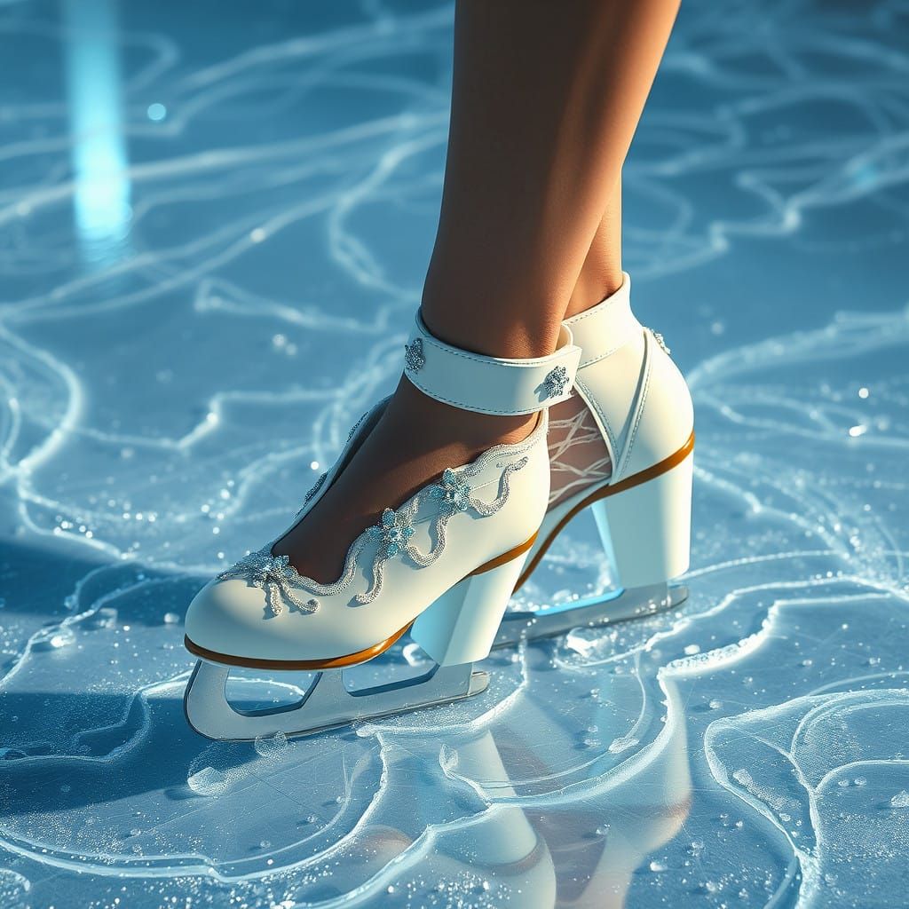 Ethereal Winter Wonderland Scene in Sparkling Ice - AI Art