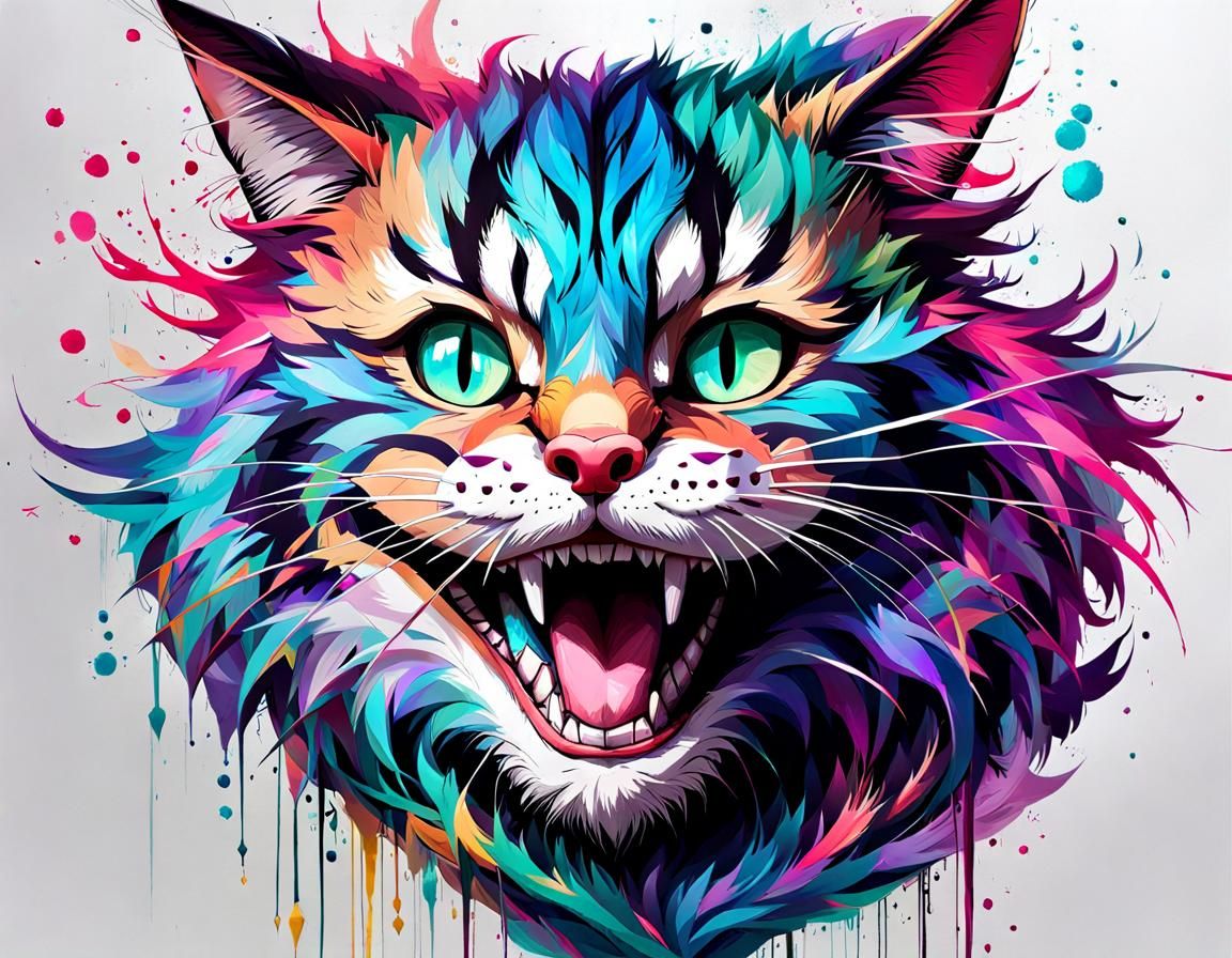 Cheshire Cat, masterpiece, ultra detailed full body photograph concept ...