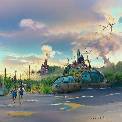 Post apocalyptic Disney World - AI Generated Artwork - NightCafe Creator