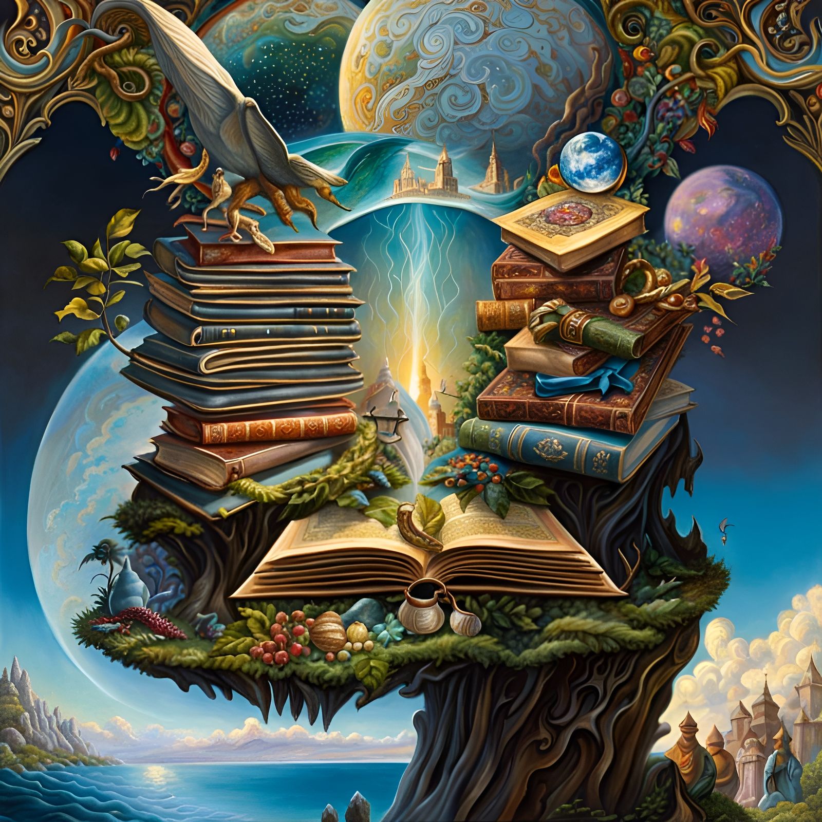 The Magic of Books - AI Generated Artwork - NightCafe Creator