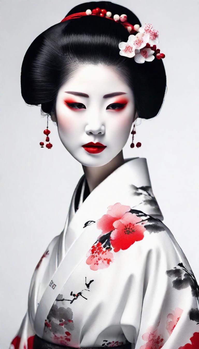 Portrait of Geisha - Ethereal Geisha in Traditional Chinese ...