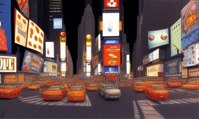 Times Square - AI Generated Artwork - NightCafe Creator