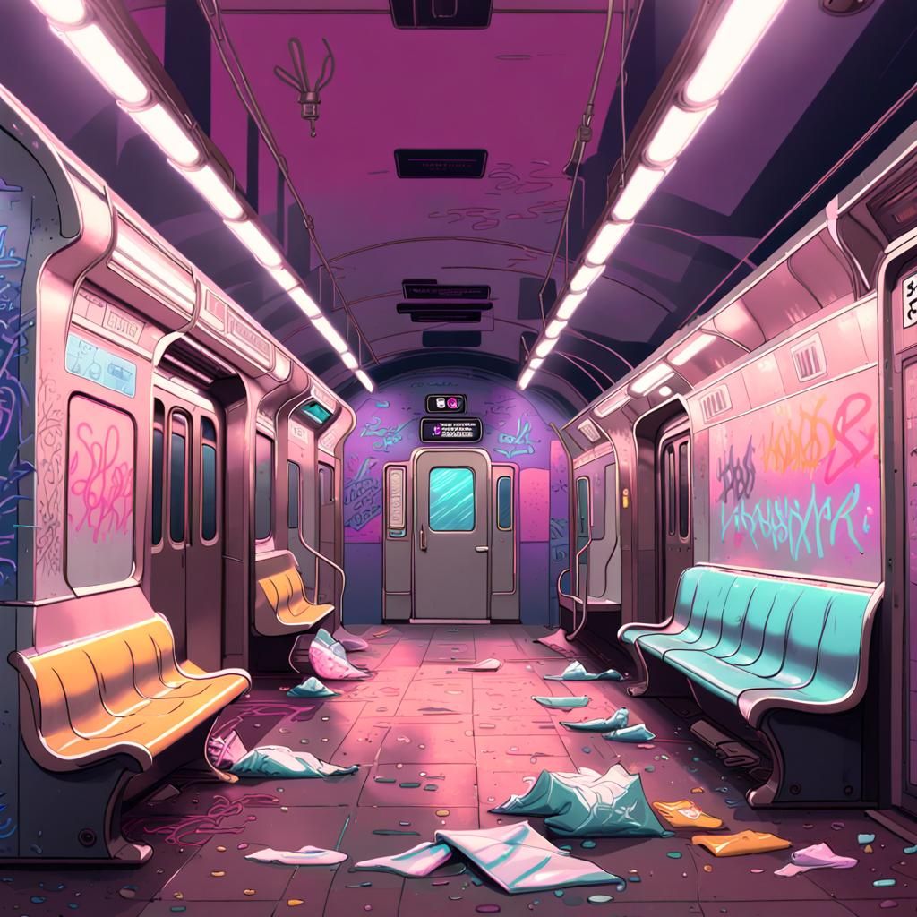 1980s NYC subway - AI Generated Artwork - NightCafe Creator