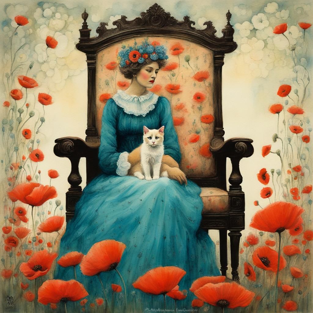 Lady Poppy - AI Generated Artwork - NightCafe Creator