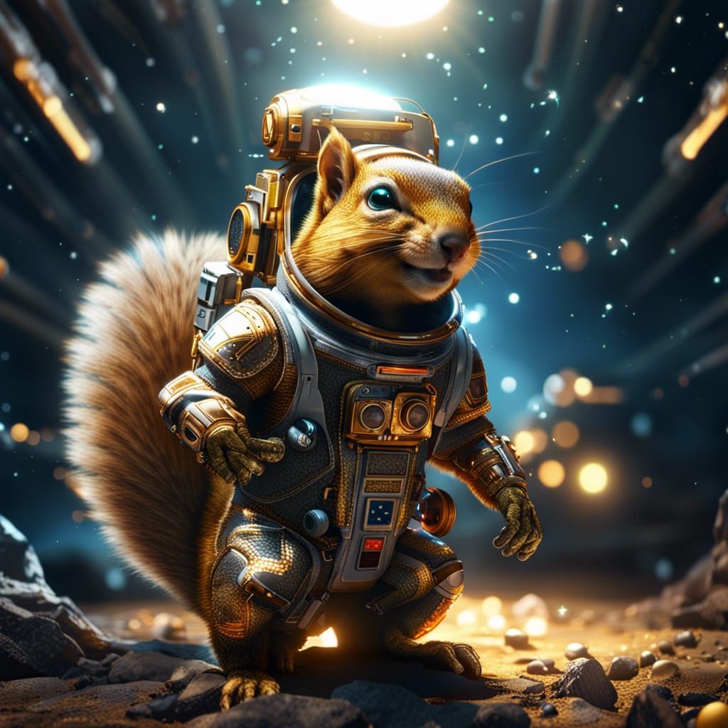 Astronaut Squirrel - AI Generated Artwork - NightCafe Creator