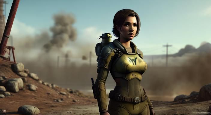 woman in fallout video game - AI Generated Artwork - NightCafe Creator
