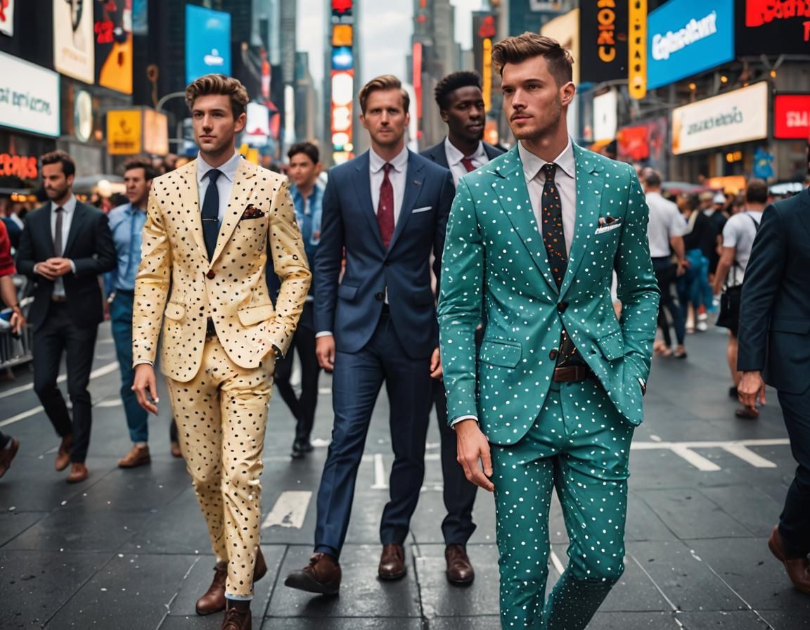 Dare to wear the pooka dot suit. - Men in Pokka Dot Suits St...