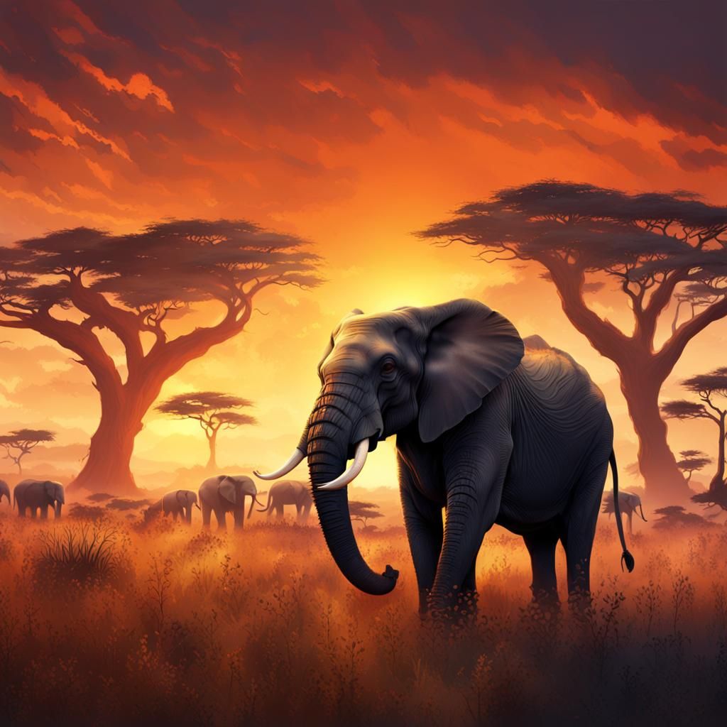 Elephant - AI Generated Artwork - NightCafe Creator