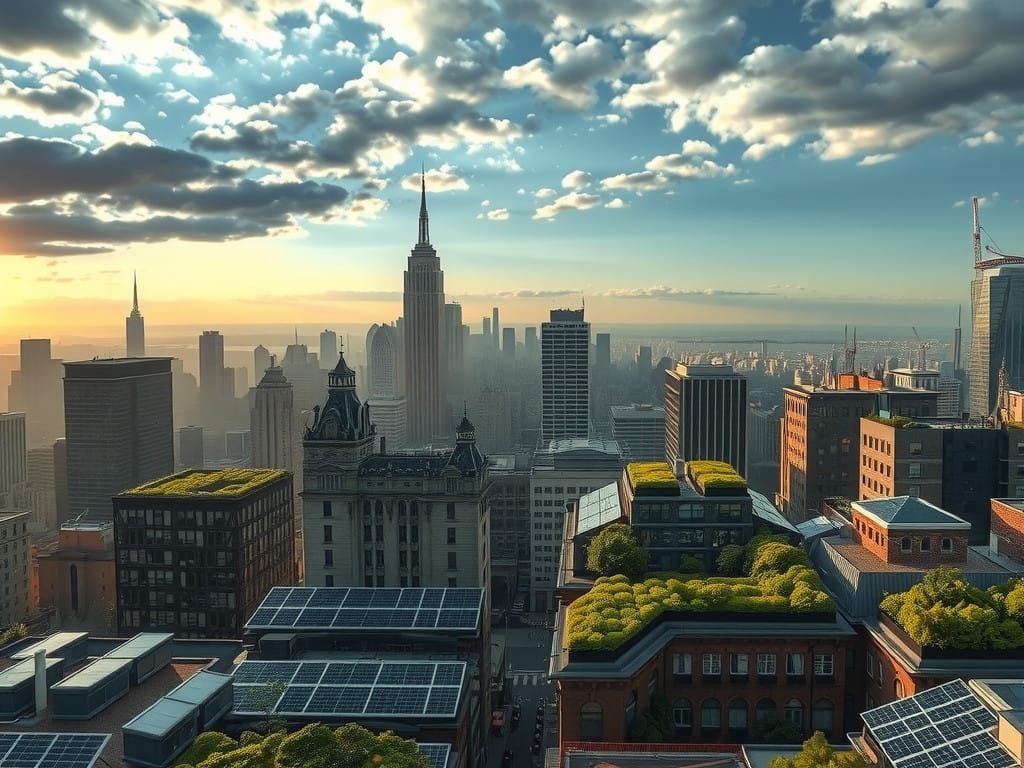 Solar-Powered Metropolis in Futuristic Liminal Spa... - AI Art