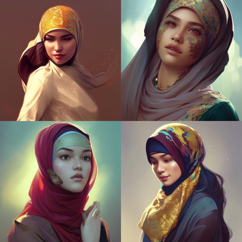 Malay hijab - AI Generated Artwork - NightCafe Creator