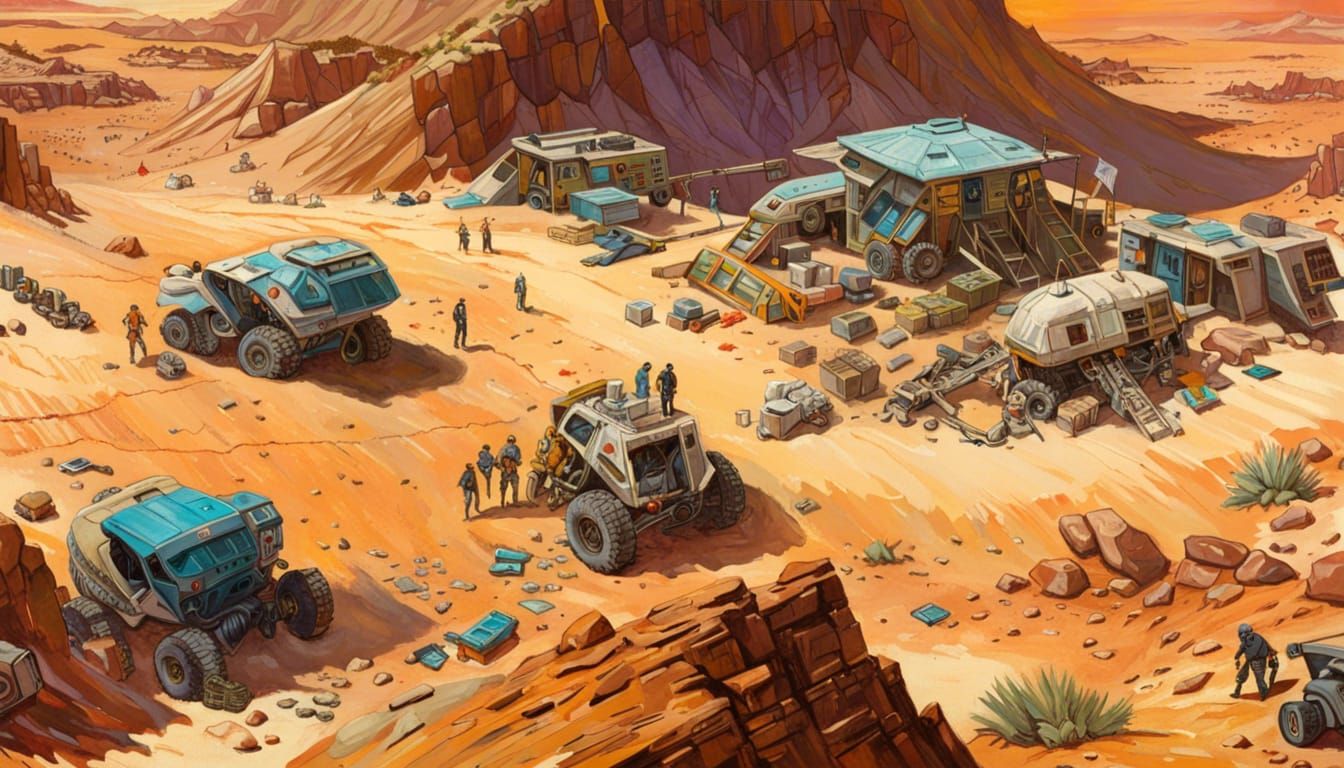 Dig Site on Alien Planet - AI Generated Artwork - NightCafe Creator