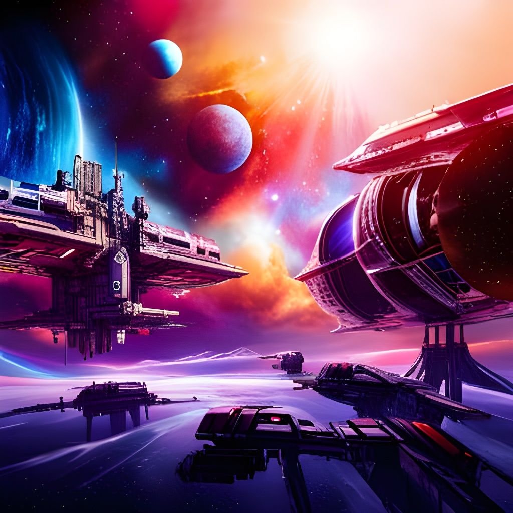 Galactic Station - AI Generated Artwork - NightCafe Creator