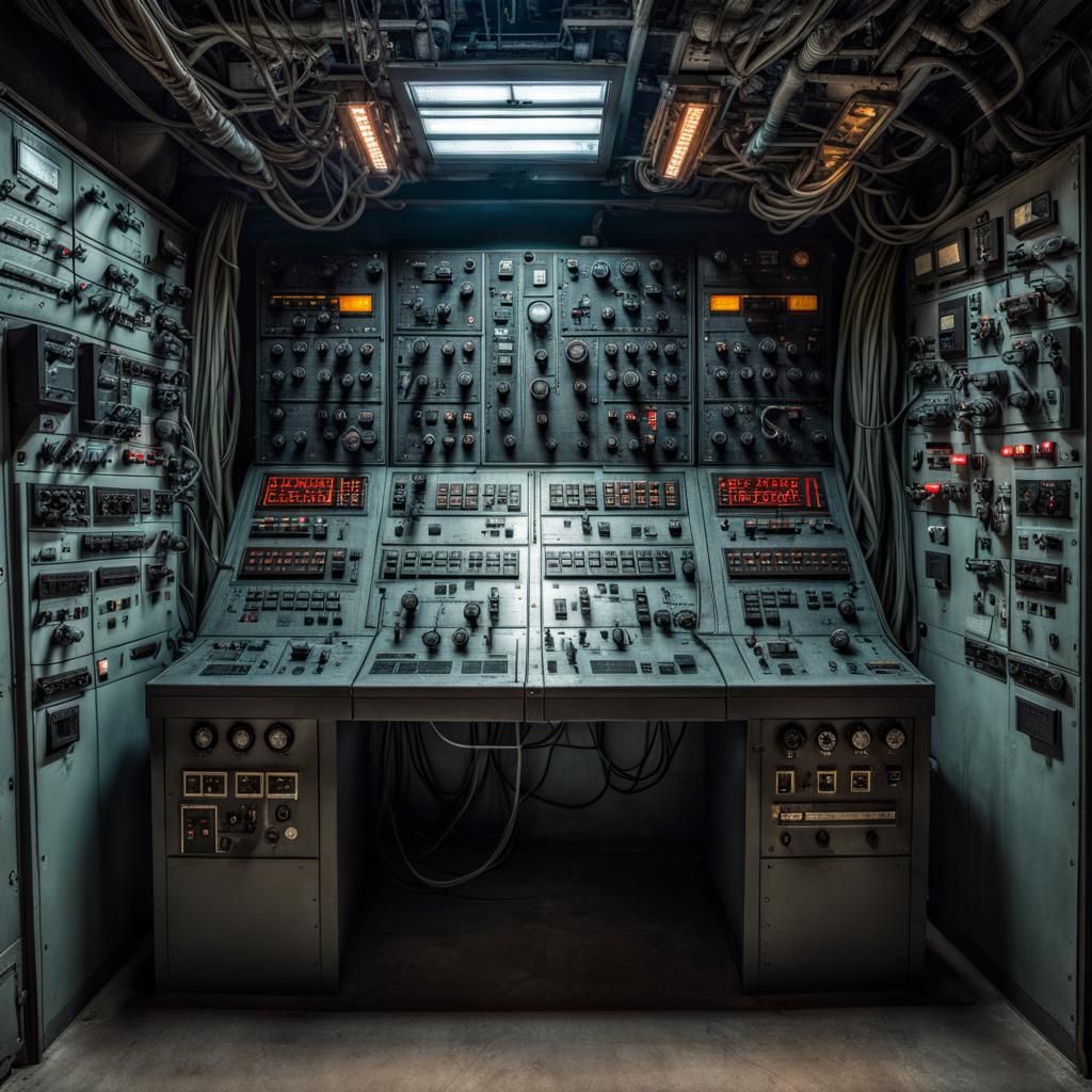 Old scifi computer control panel - AI Generated Artwork - NightCafe Creator