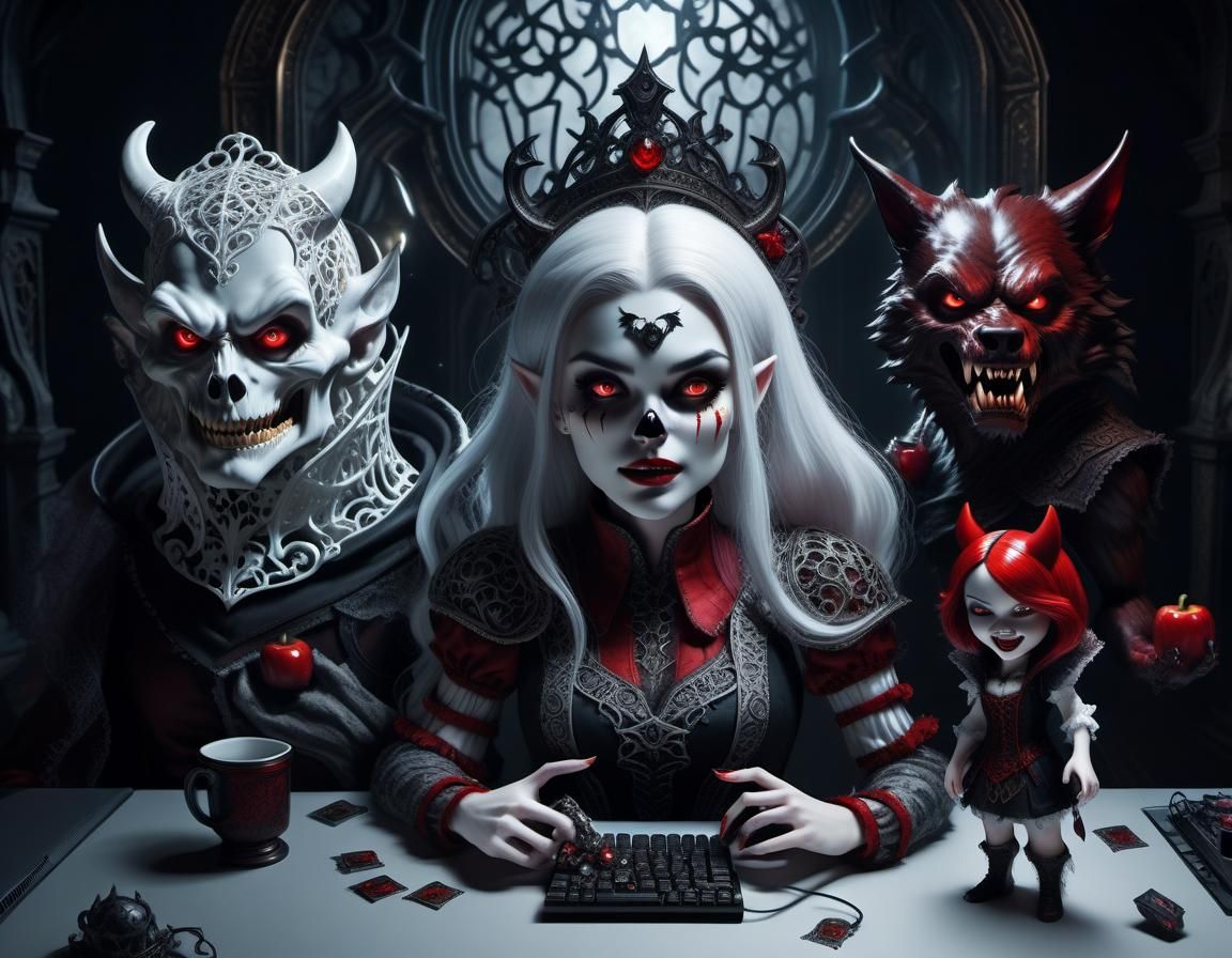 The magic horror-land gang - AI Generated Artwork - NightCafe Creator