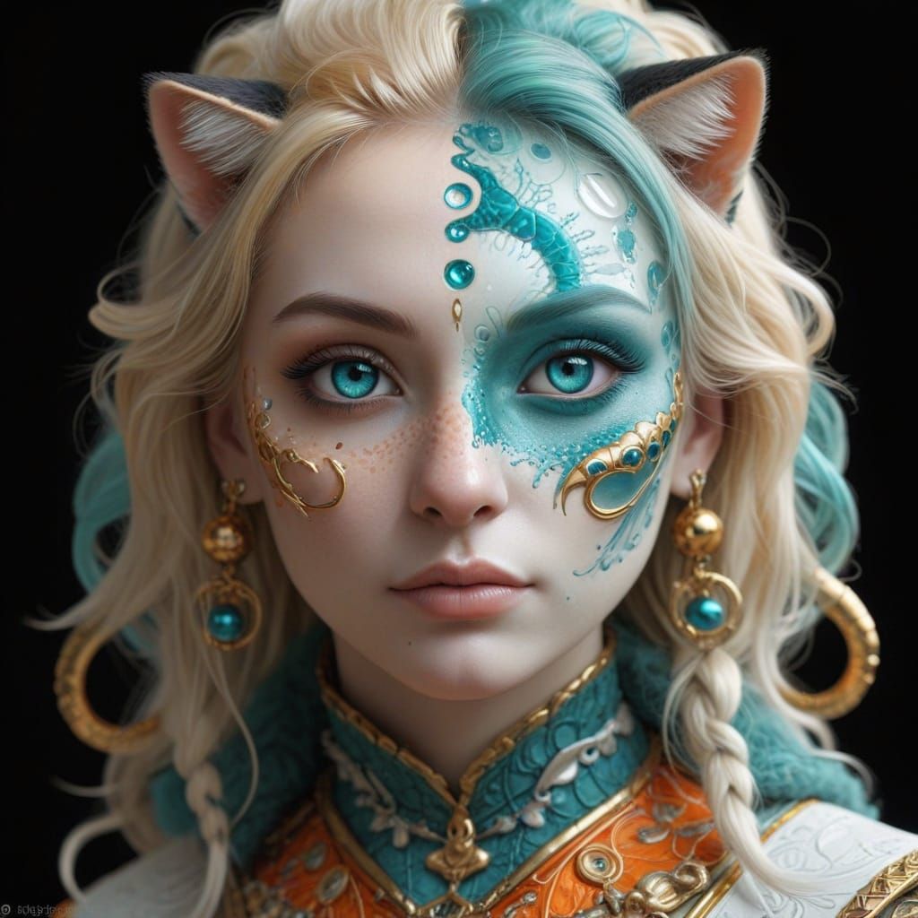 Hyperrealistic Vision of Cute Humanoid Raptors wit... - AI Art