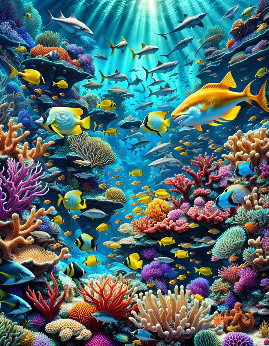 beautiful underwater world - AI Generated Artwork - NightCafe Creator