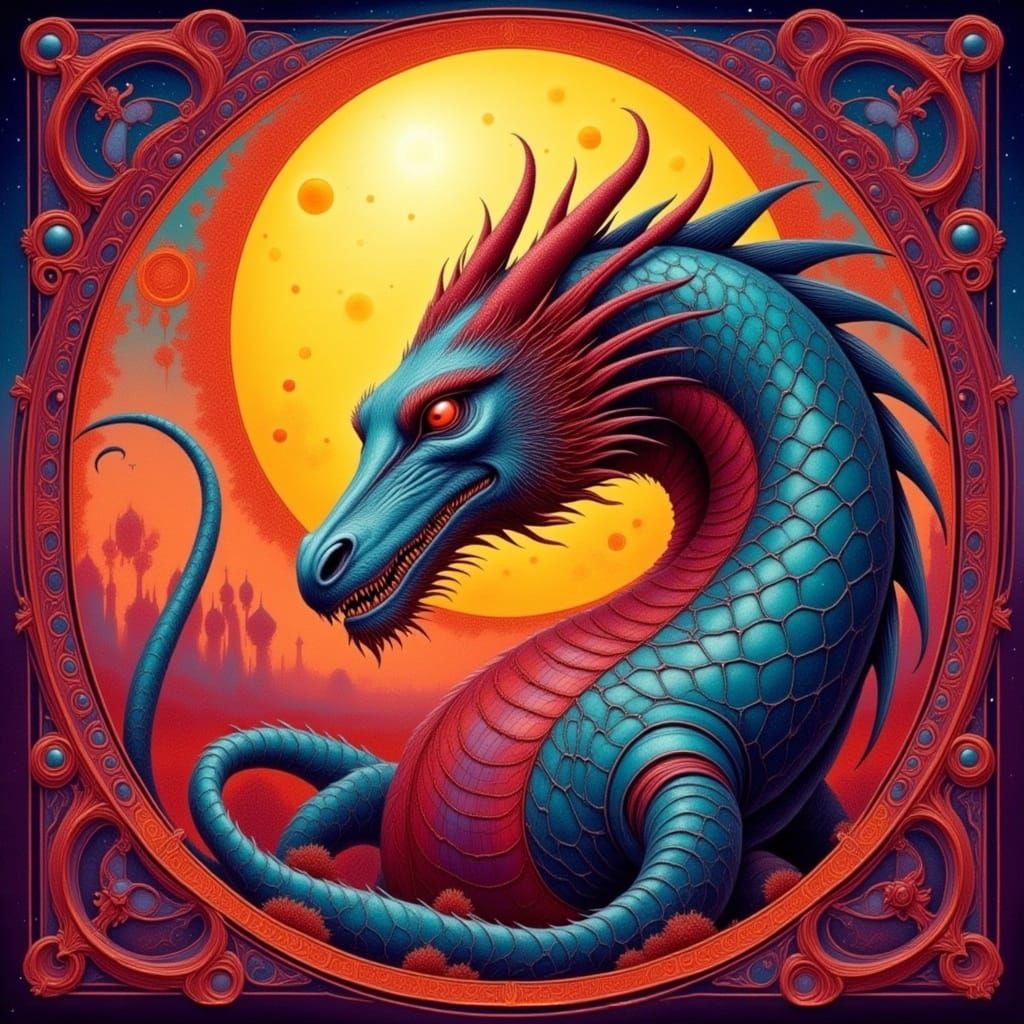 A dragon. Extraordinary intricate details...