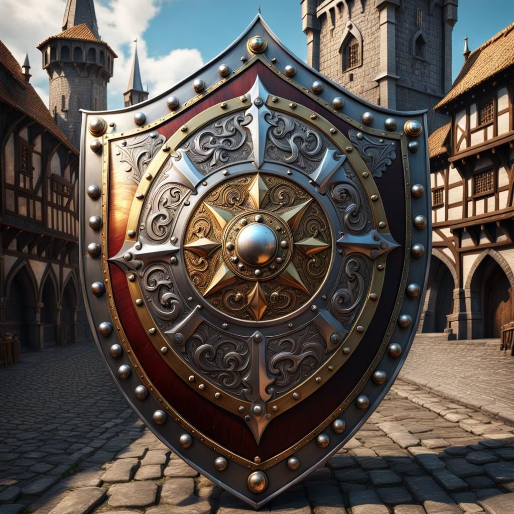 A medieval battle shield - AI Generated Artwork - NightCafe Creator