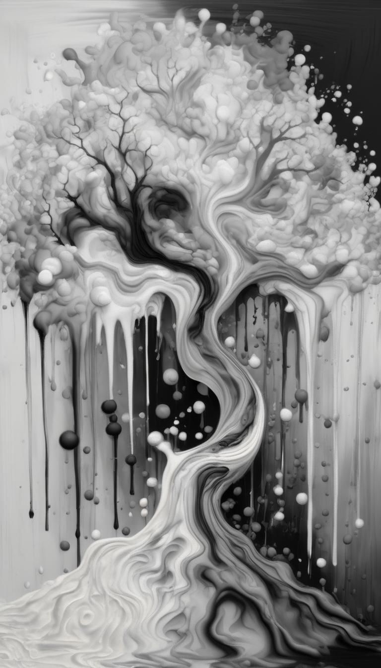 Abstract Paint Tree - AI Generated Artwork - NightCafe Creator