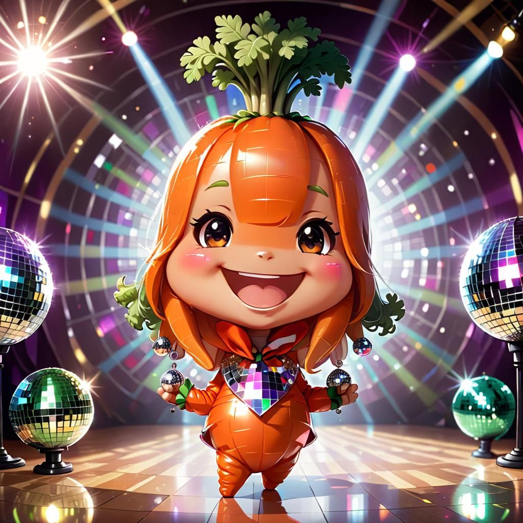 Chibi disco carrot - AI Generated Artwork - NightCafe Creator