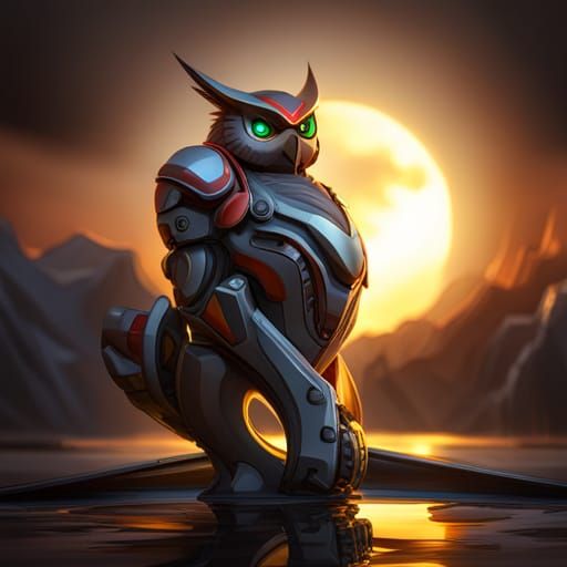 mecha owl - AI Generated Artwork - NightCafe Creator