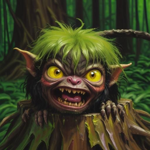 CrowPickle's Stump Goblin - AI Generated Artwork - NightCafe Creator