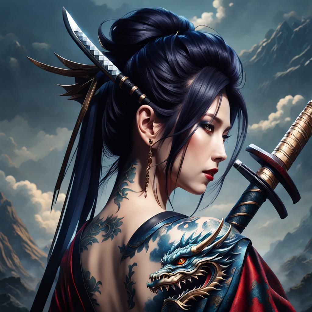 "The girl with a dragon tattoo..." - AI Generated Artwork - NightCafe ...