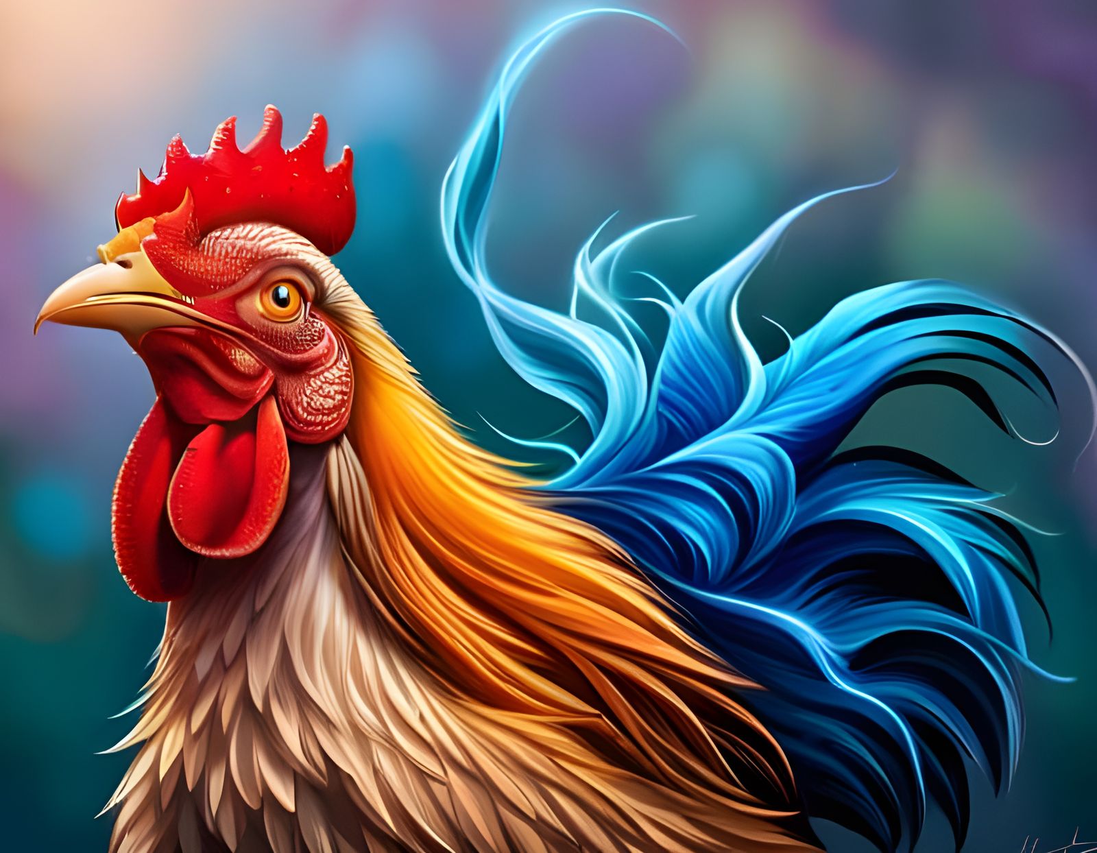 magnificent Rooster - AI Generated Artwork - NightCafe Creator