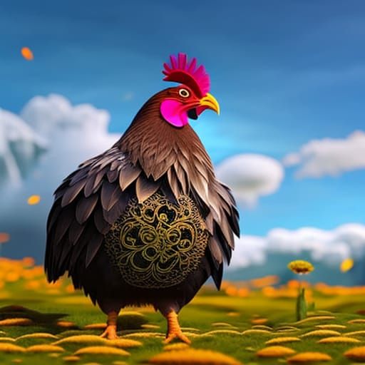 FUNKY ROOSTER 12 - AI Generated Artwork - NightCafe Creator