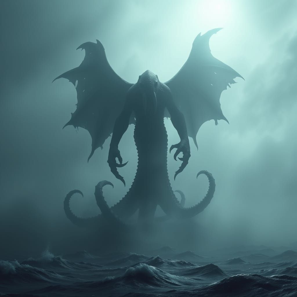 Run, don't look back! - Cthulhu Rises from the Abyss in Dark...