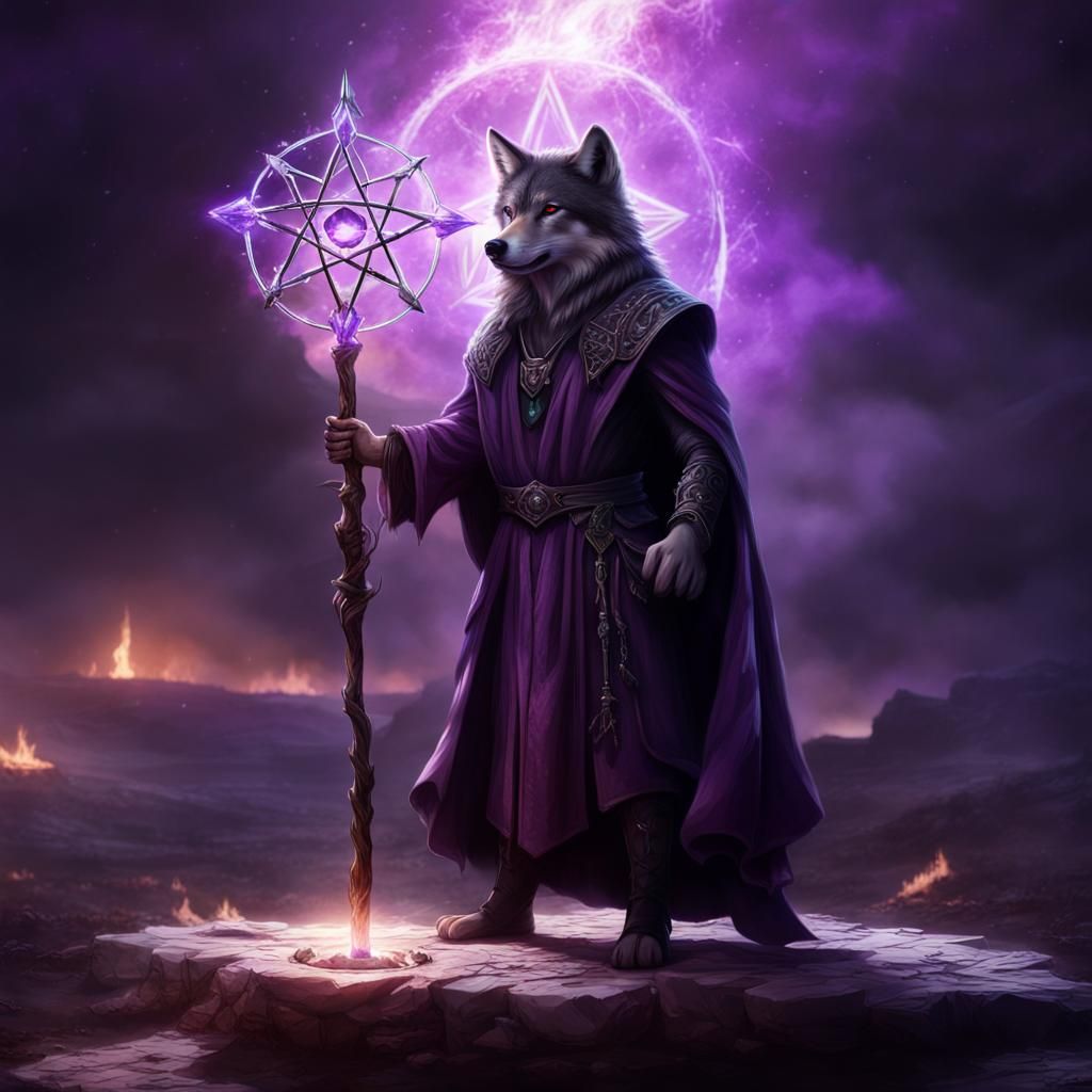 Wolf Mage 2 - AI Generated Artwork - NightCafe Creator