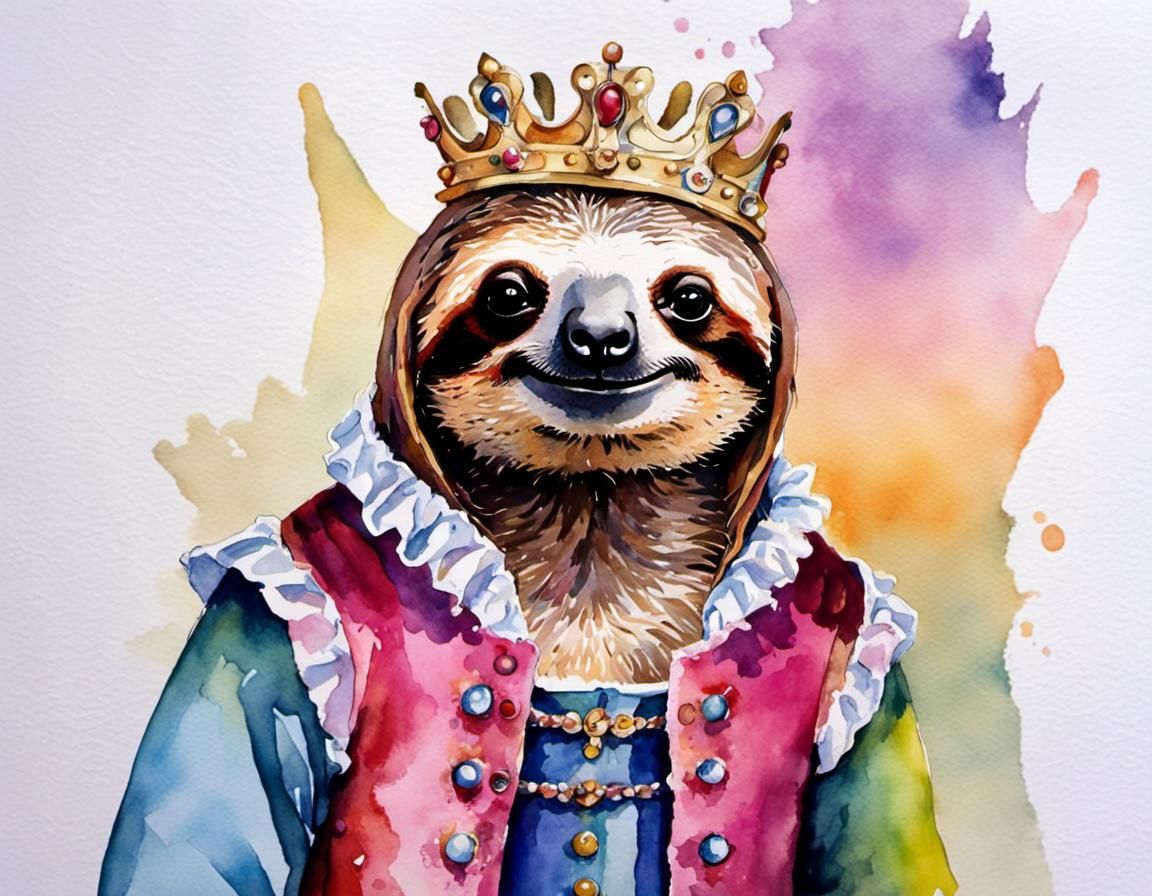 All Hail the Sloth Queen! - AI Generated Artwork - NightCafe Creator