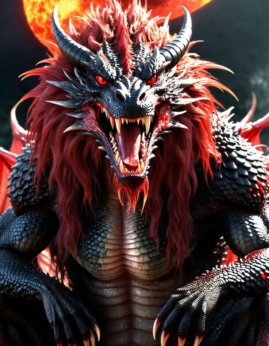 Demonic Dragon - AI Generated Artwork - NightCafe Creator