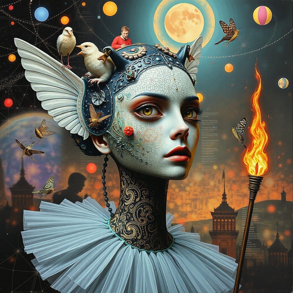 Cyberpunk Whimsy: Fantastical Creatures in Neon Dr... - AI Art