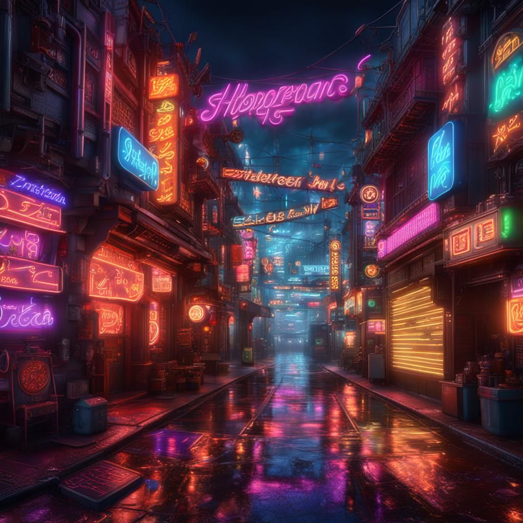 Neon Signs - AI Generated Artwork - NightCafe Creator