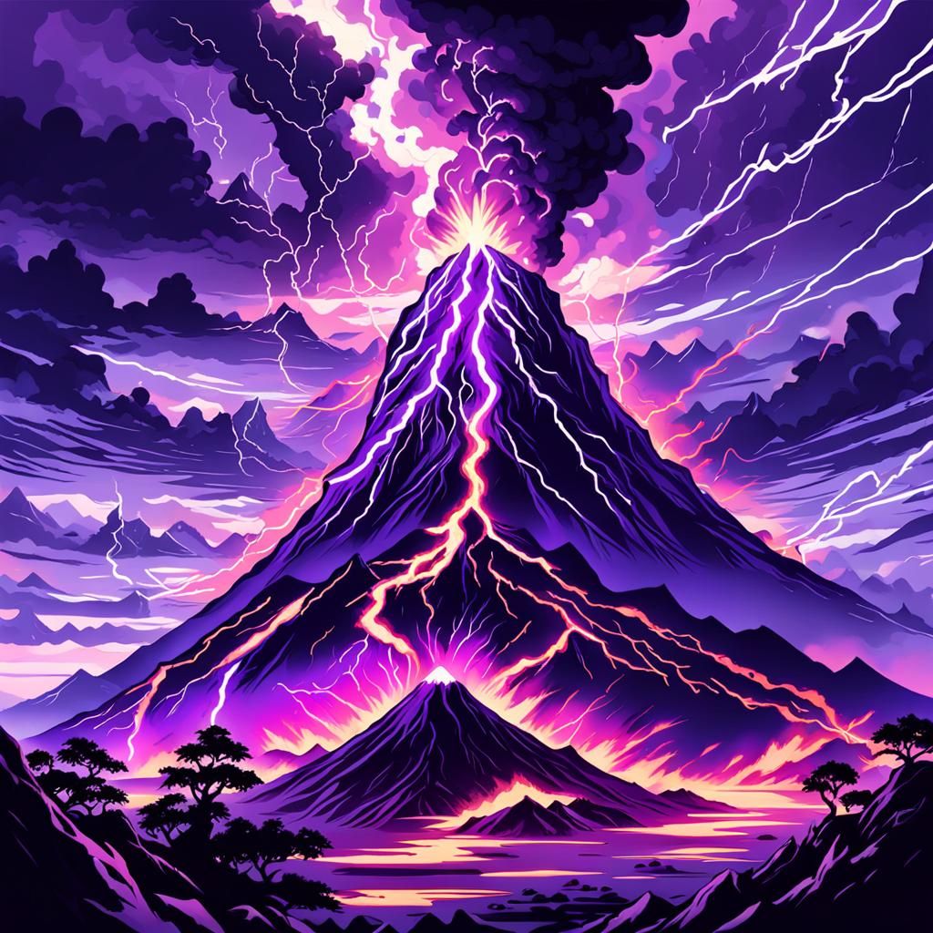 Purple Thunder - AI Generated Artwork - NightCafe Creator