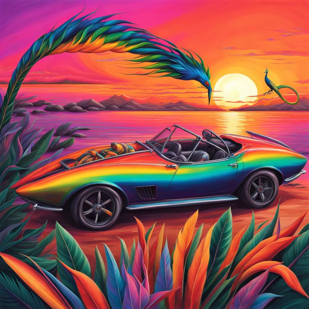 Driving a fast car - AI Generated Artwork - NightCafe Creator