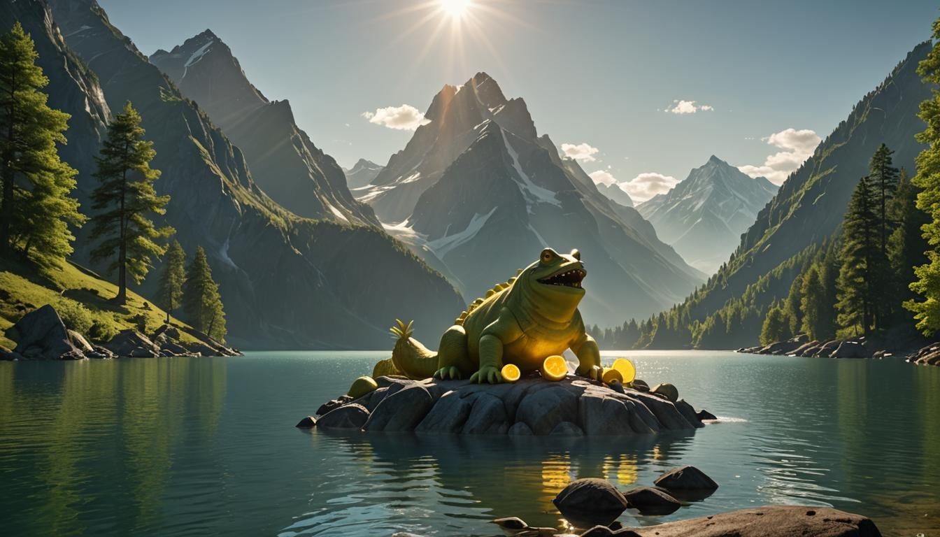 VISUAL STYLE: Photorealistic, GENRE: Landscape, SUBJECT(S): Mountain ...