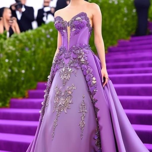 Purple Metamorphosis Geek Met gala dress with lavender accents ...