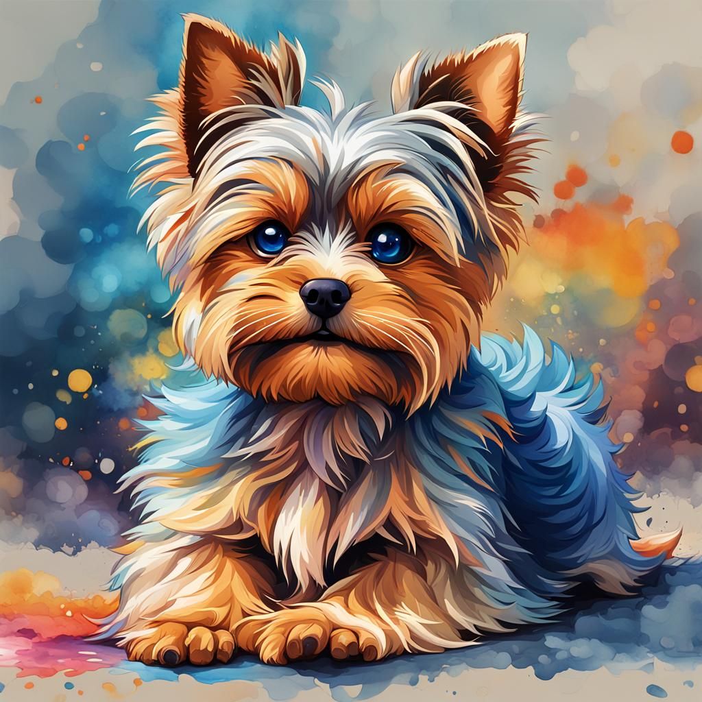 Yorkie IV - AI Generated Artwork - NightCafe Creator