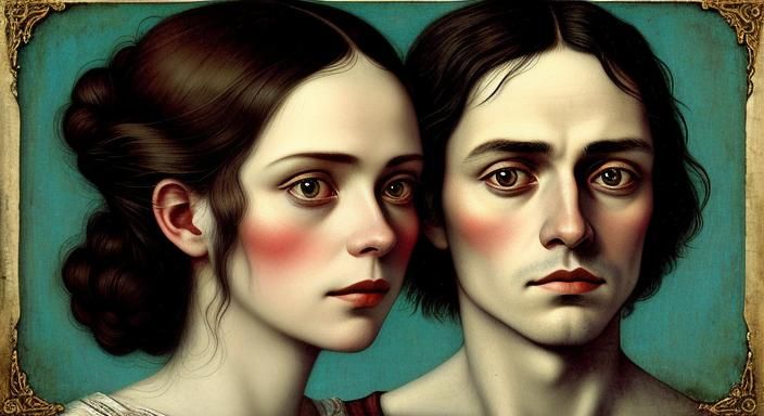 The Forlorn Love of a Man and Woman in the Style of Catrin Welz-Stein ...