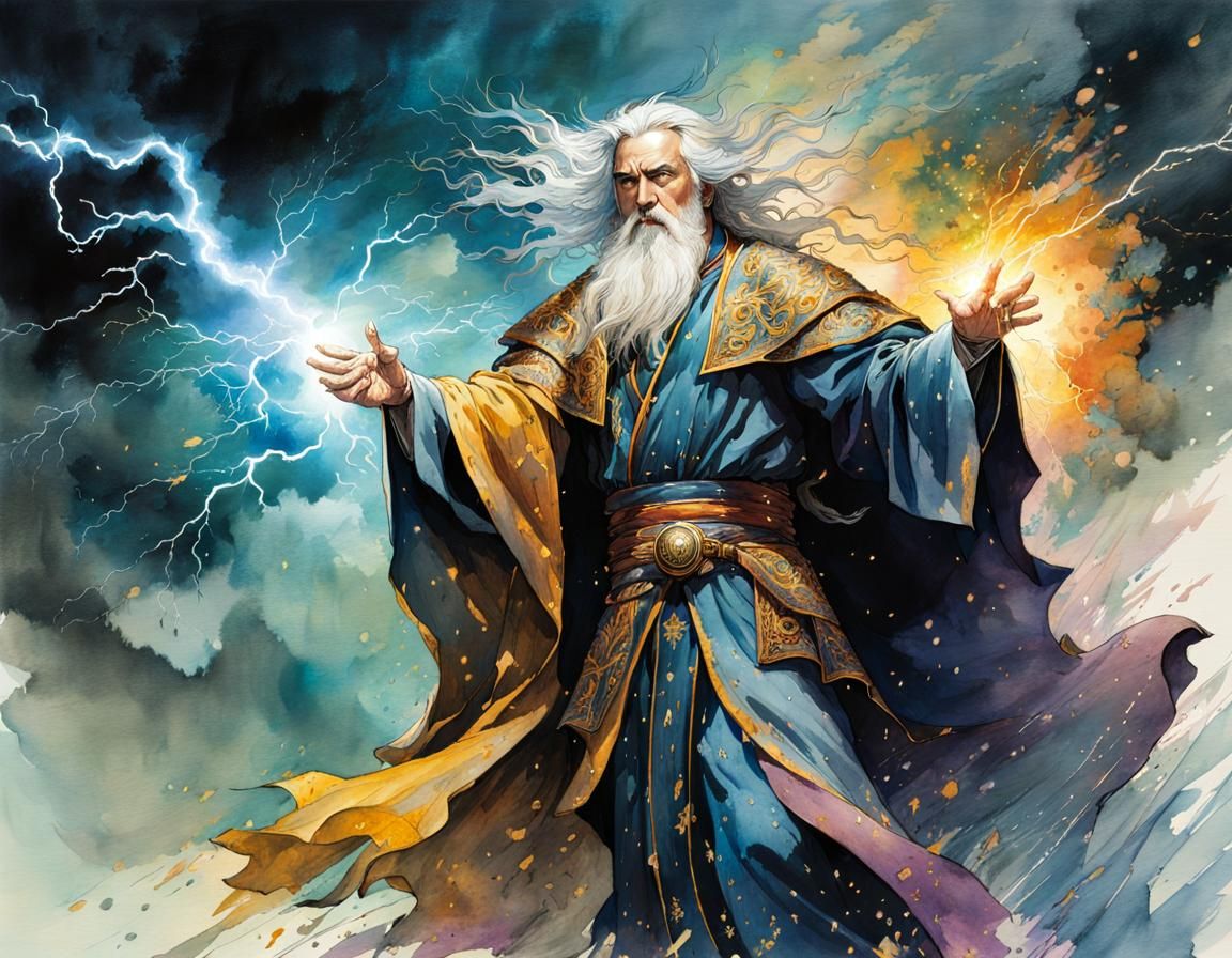 The Elemental Wizard - AI Generated Artwork - NightCafe Creator